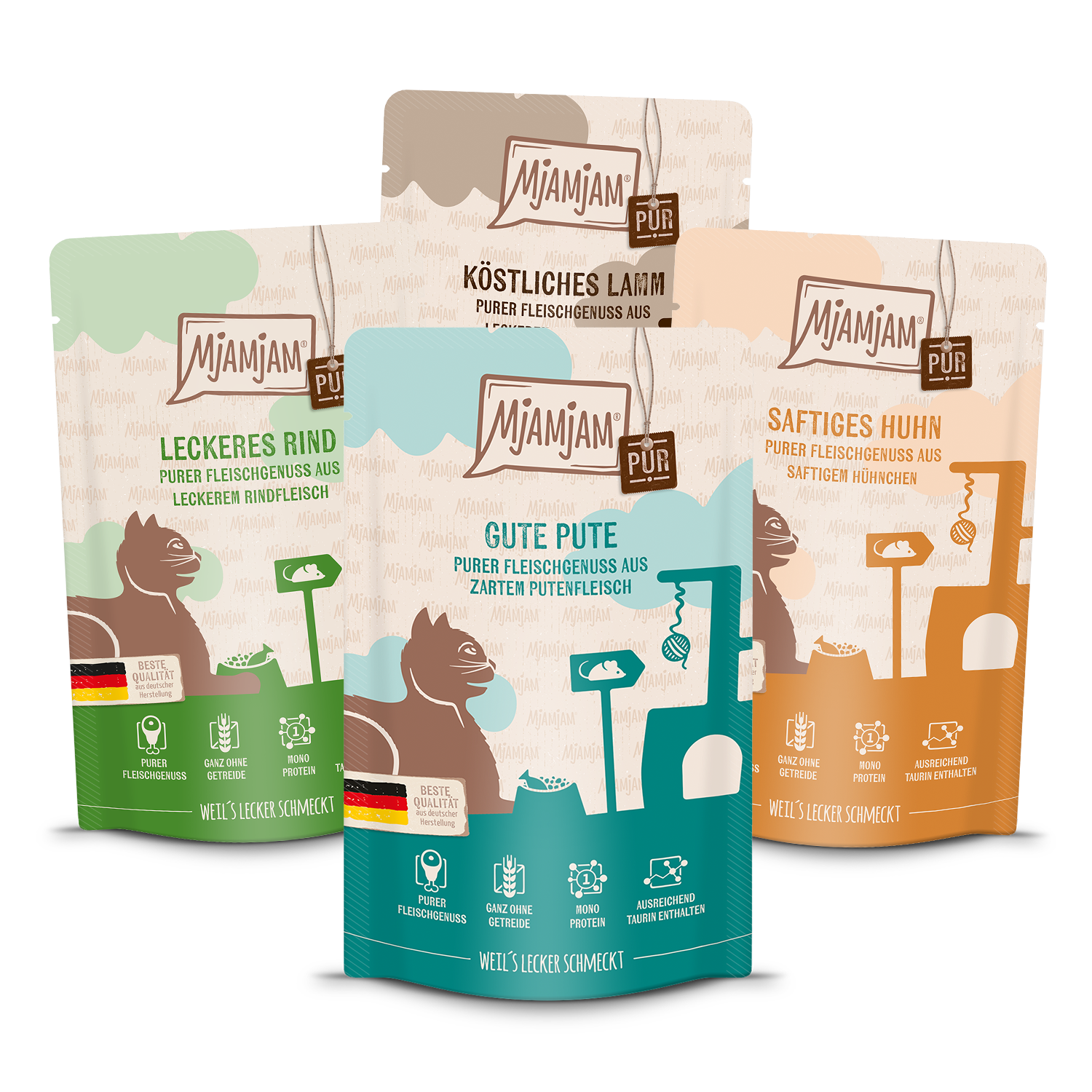 MjAMjAM - Probierpaket Purer Fleischgenuss 1 (12x125g) | Mixpakete ...